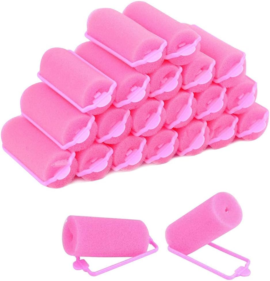 Amazon.com : 40 Pieces Satin Foam Rollers Hair Sponge Rollers Perm Rods ...
