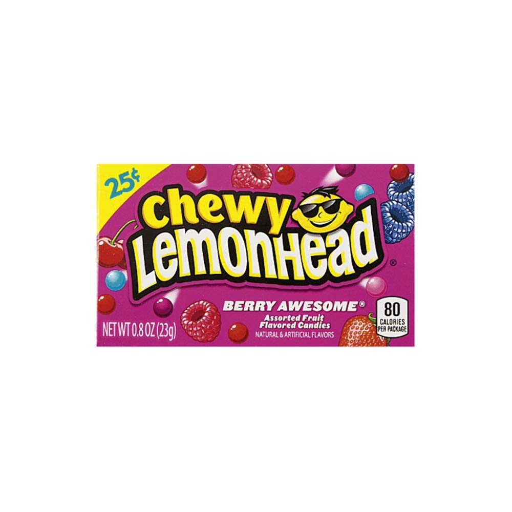 Amazon.com : Chewy Lemonhead Berry Candy 24 Packages- 1.08 OZ (31g ...