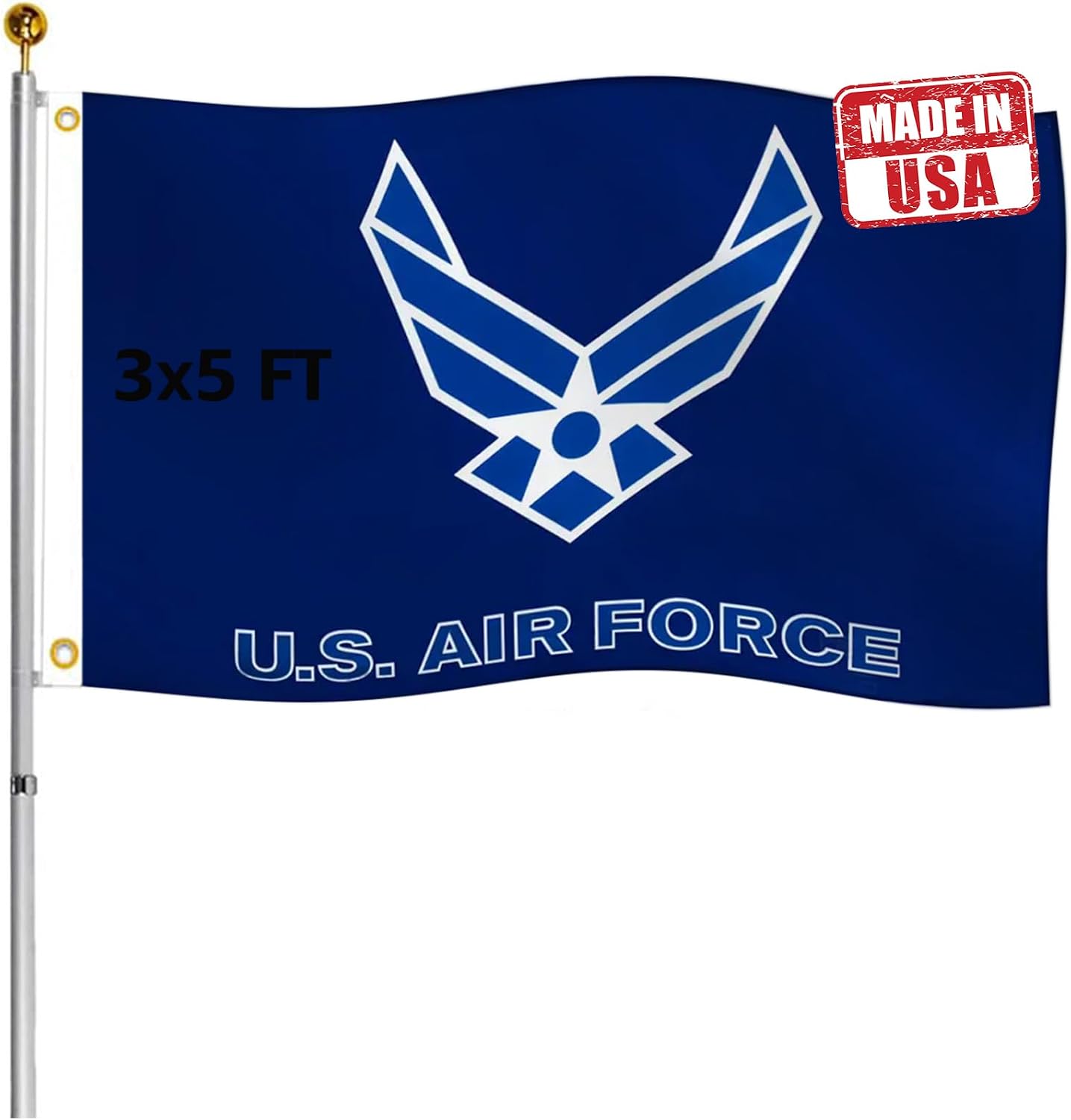 Amazon.com : Hypoth Double Sided US Air Force Military Flag 3x5 Outdoor ...