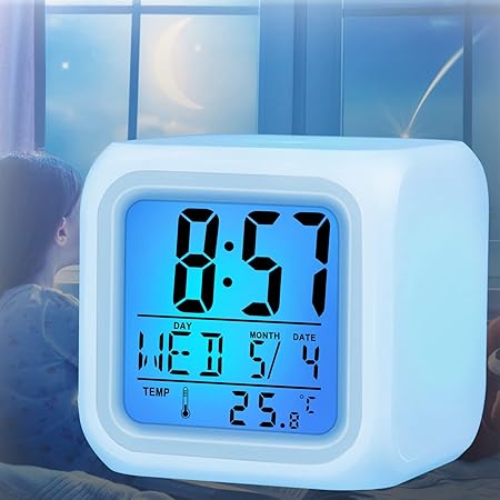 Amazon.com: Kids Alarm Clock Wake Up Easy Setting Digital Travel Alarm ...