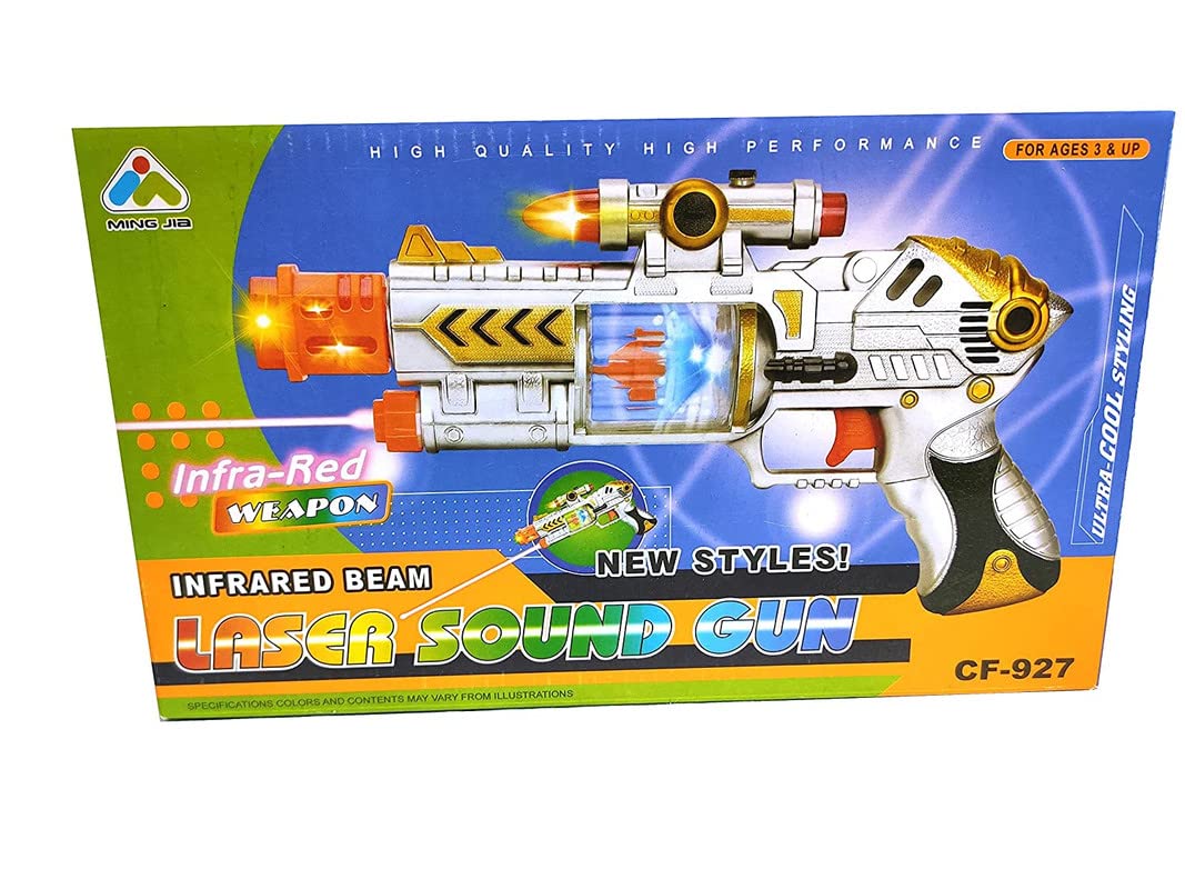 JANVI Collection Laser Sound Gun with IC Sound Flashing top Light |Toy ...