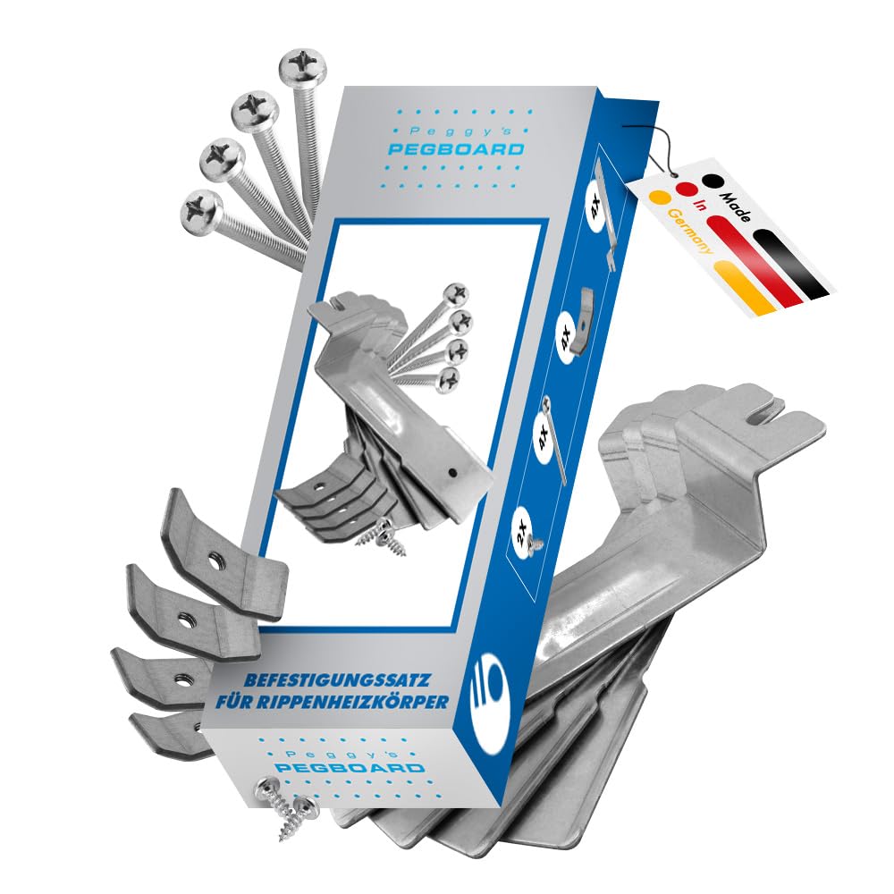 Pegboard - 1 x Set Bracket for Radiator Cover Made of 2 mm Galvanised ...