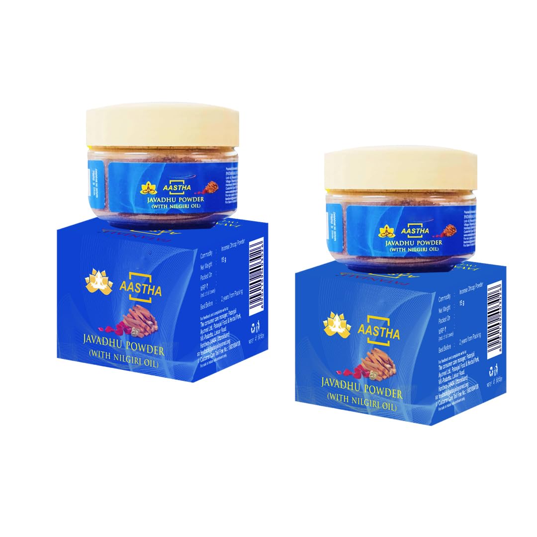 Buy Aastha Javadhu Powder With Nilgiri (15gm) - Pack of 2 by SUPI ...