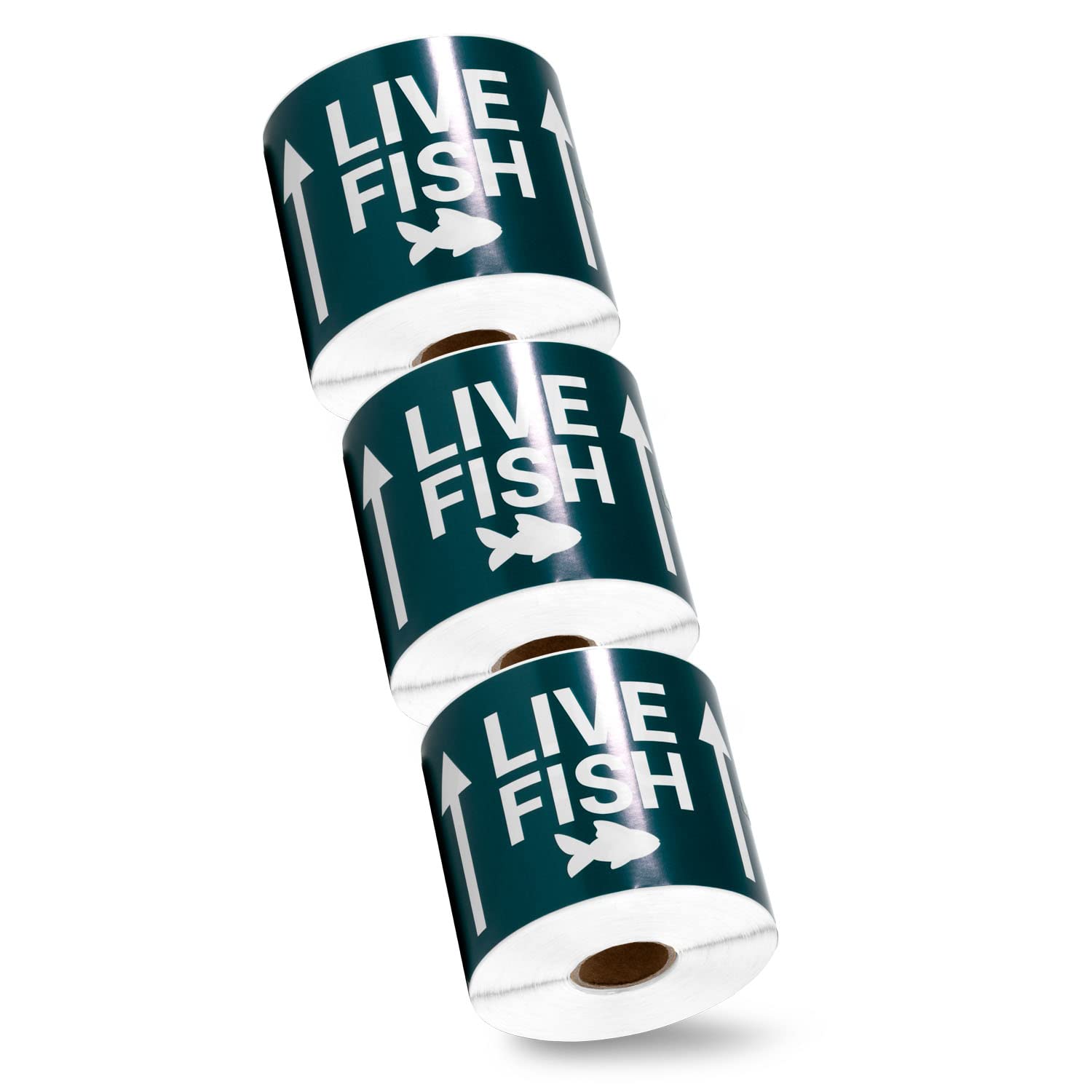 Buy 900 Live Fish Stickers for Shipping, 3 x 5 Inch Live Animal Labels ...