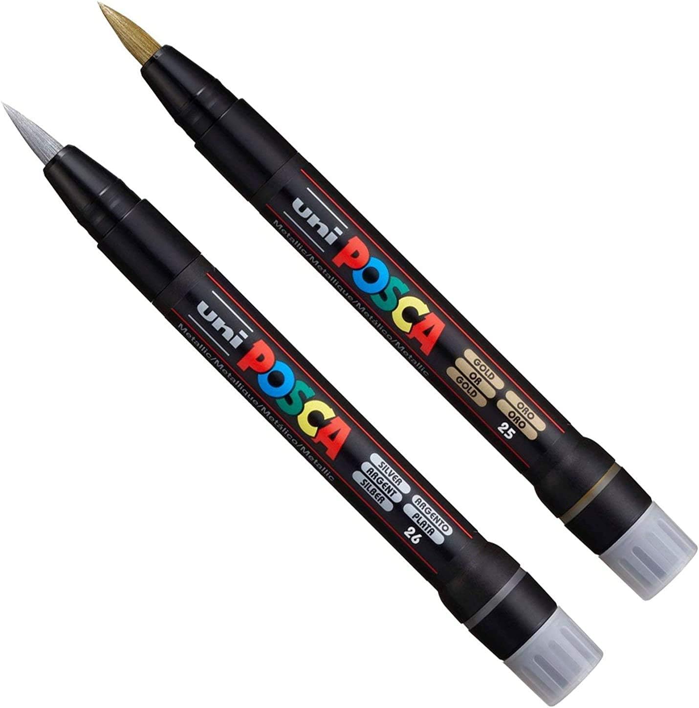 Uni Posca PCF-350 Brush Tipped Paint Marker Art Pen - Fabric Glass ...