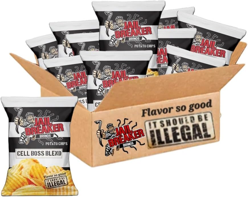 Amazon.com: Jail Breaker Brands Cell Boss Blend Potato chips, 1.5 oz ...