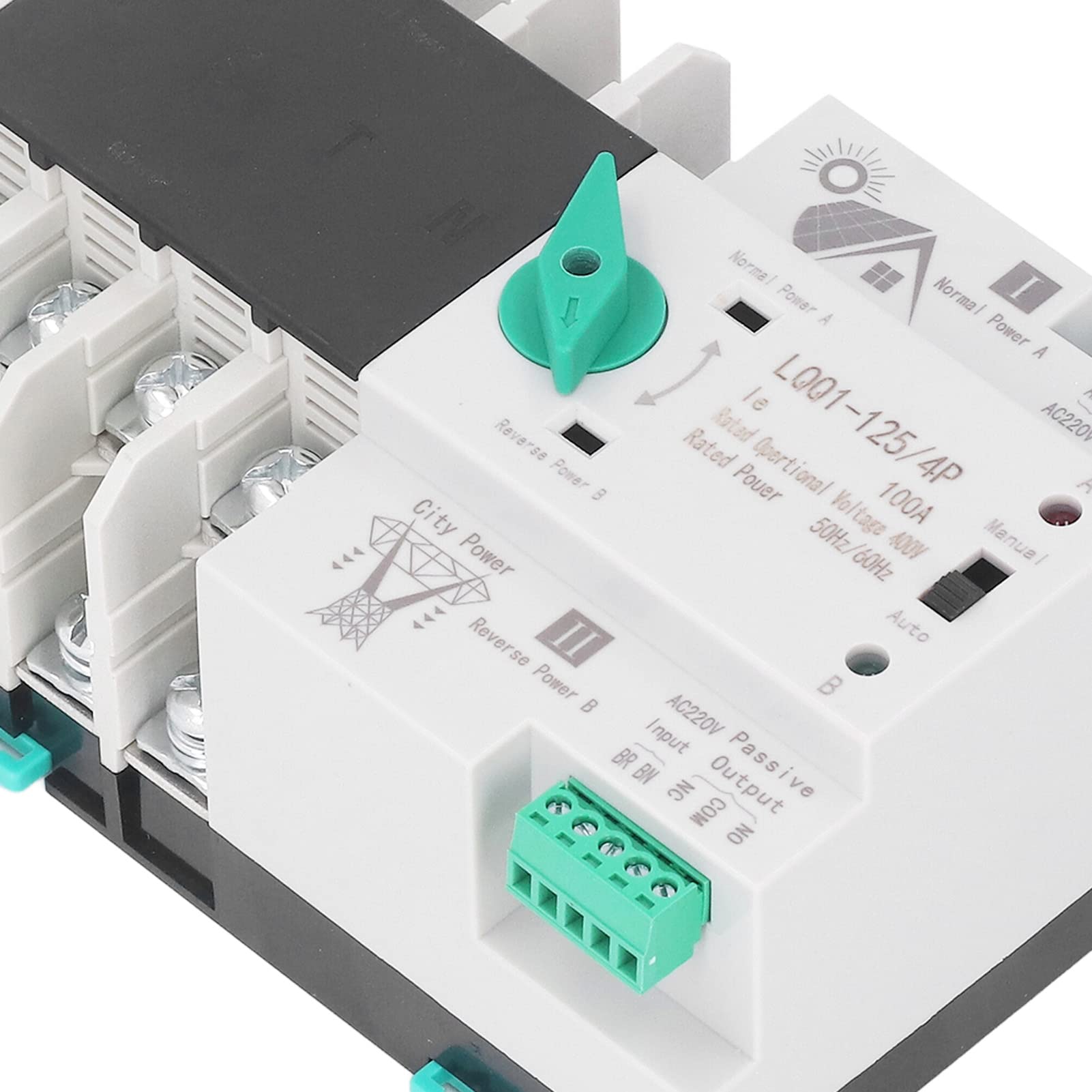 Snapklik.com : Dual Power Automatic Transfer Switch AC 400V 4P 100A ATS ...