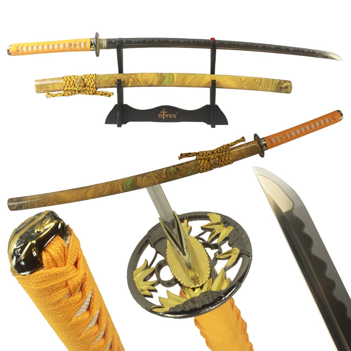 Buy AUXIER 1095 High Carbon Steel Blade Samurai Real Katana s for Men ...