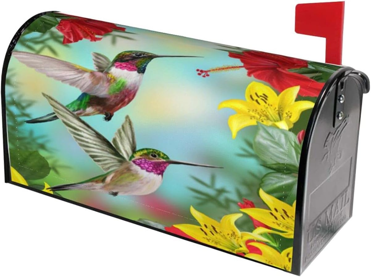 Amazon.com: Mount Hour Spring Hummingbirds Mailbox Covers, Magnetic ...