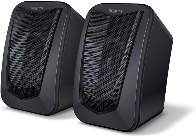 FINGERS F2.0 Watt 2.0 Channel USB Multimedia Speaker, Black, Standard ...