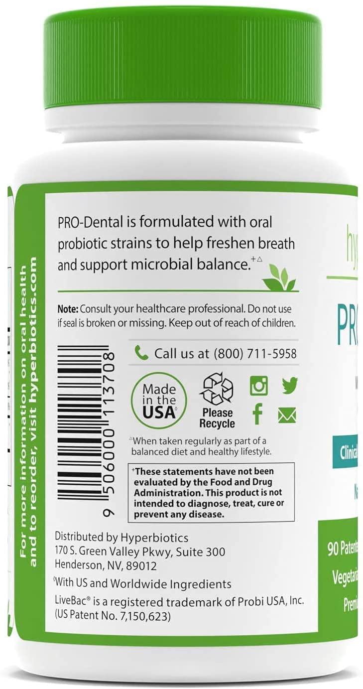 Buy Hyperbiotics Pro Dental ENT | Chewable Mint Tablets | Premium ...