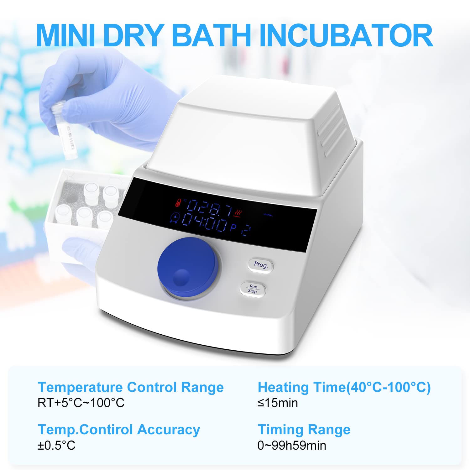 Snapklik.com : Mini Lab Dry Bath Incubator Heater, Four Es Scientific Digital Programmable Block ...