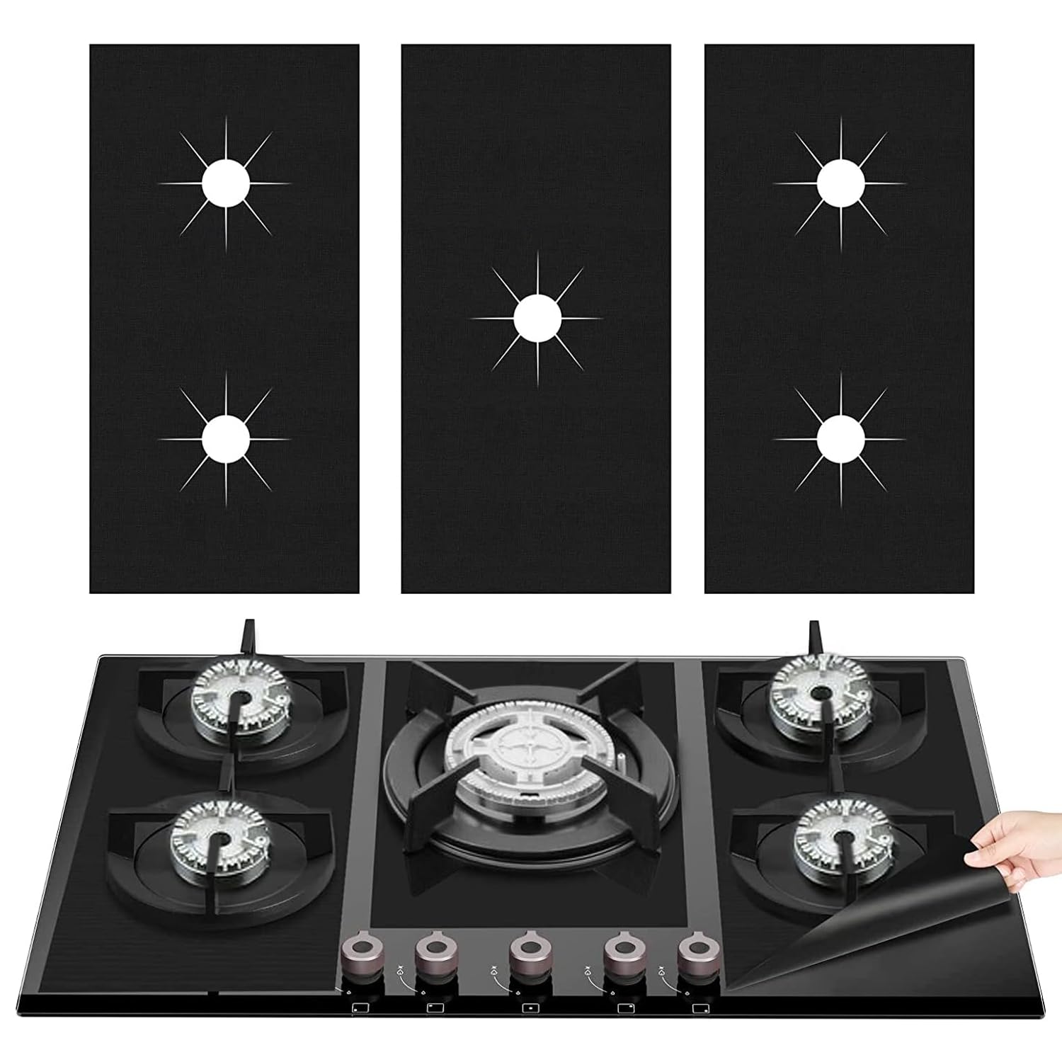Amazon.com: 3-Piece Set of Gas Stove Guards, Easy-Clean and Reusable ...