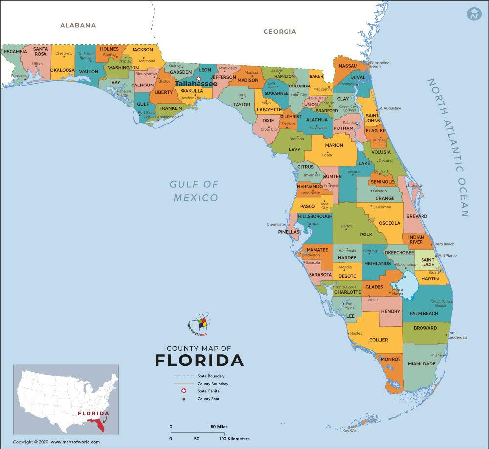 Florida En El Mapa Del Mundo