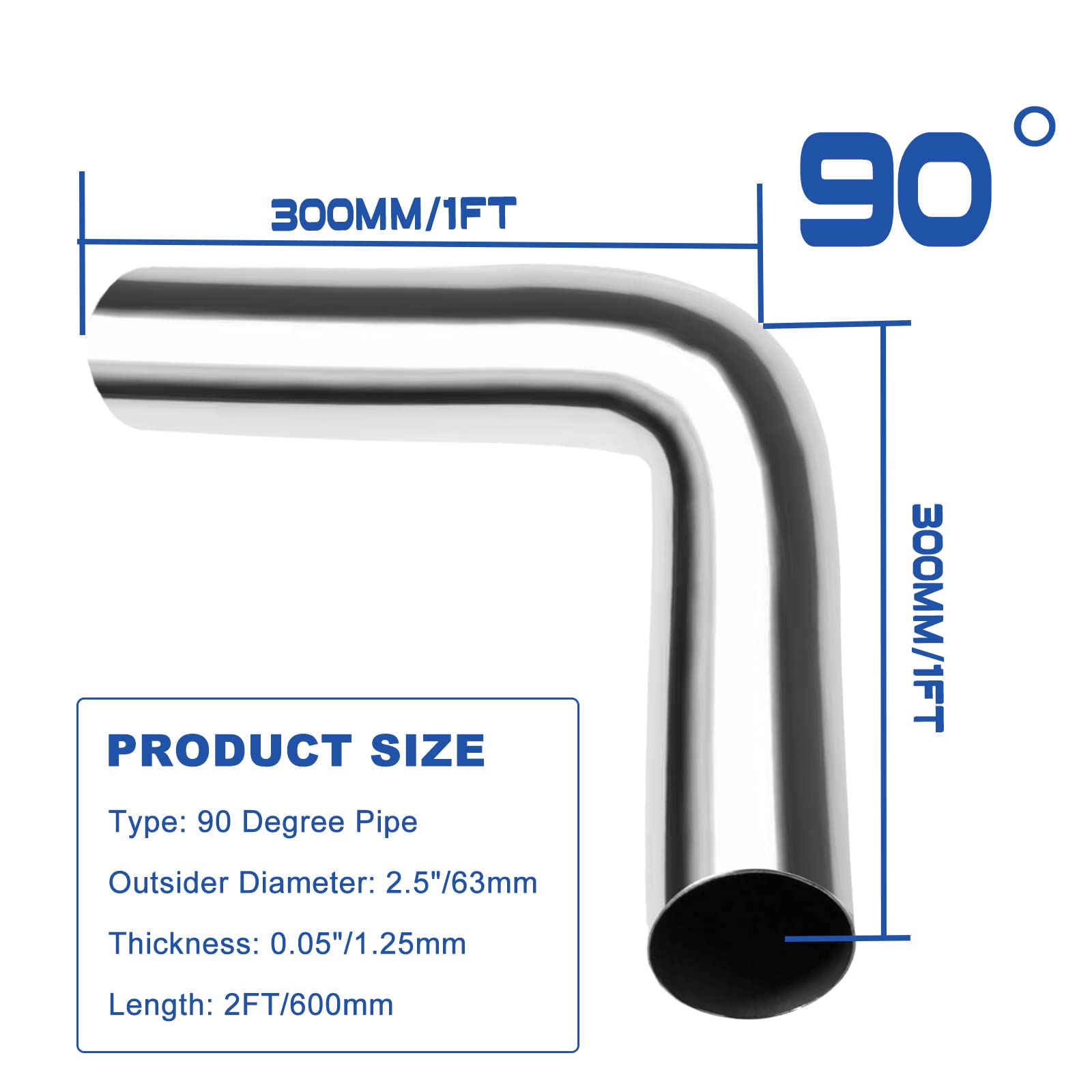 Snapklik.com : 2.5" OD Stainless Steel Pipe Mandrel Bend
