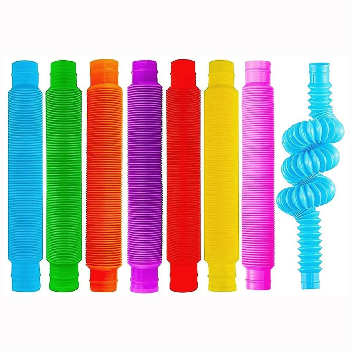 Jagowa 8-Piece Sensory Tube Set - Colorful Fidget Toys for Kids and ...