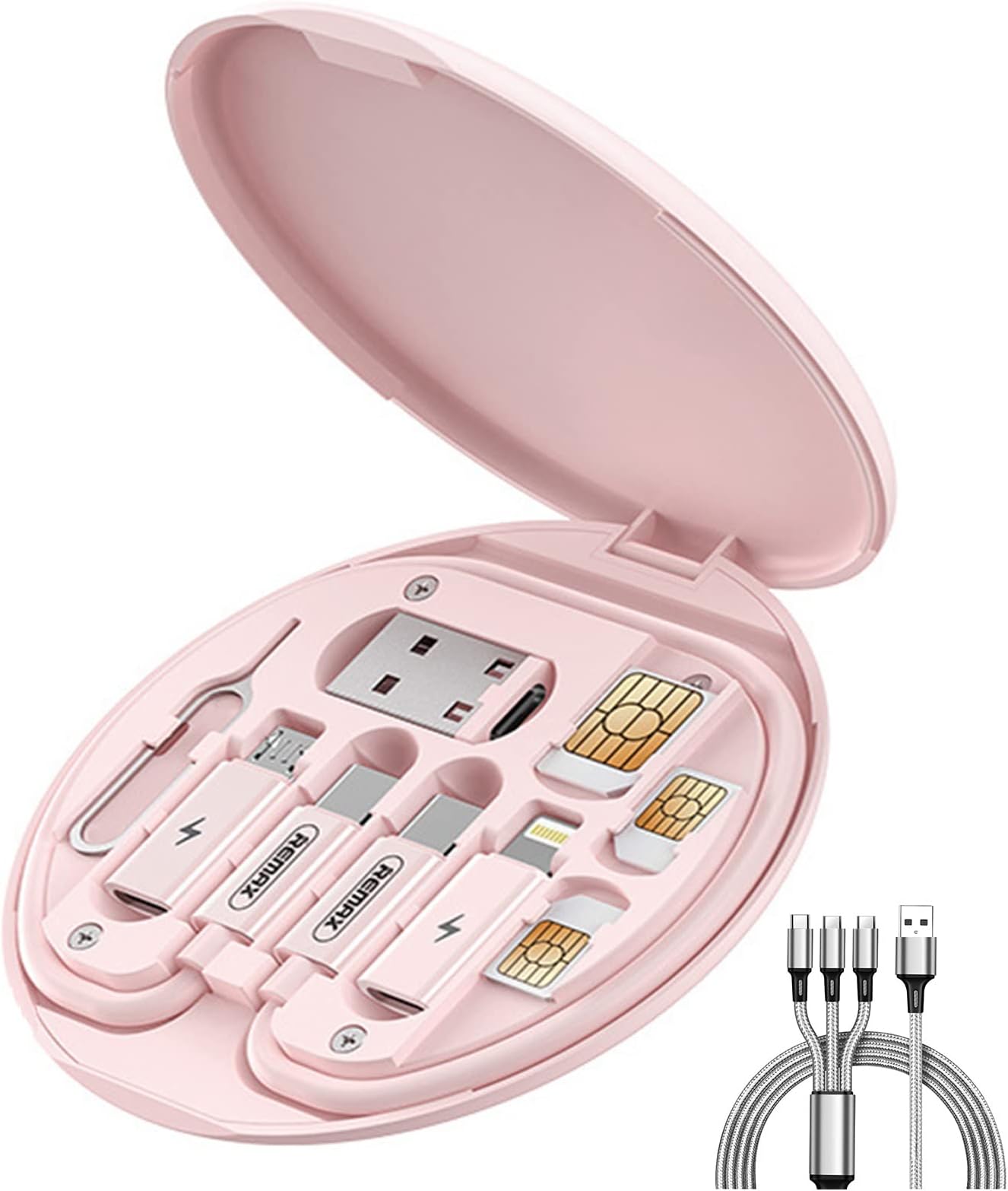 [X|EKO] 6-in-1 Multi Charging Cable with USB C, Micro USB/USB-A Adapter ...