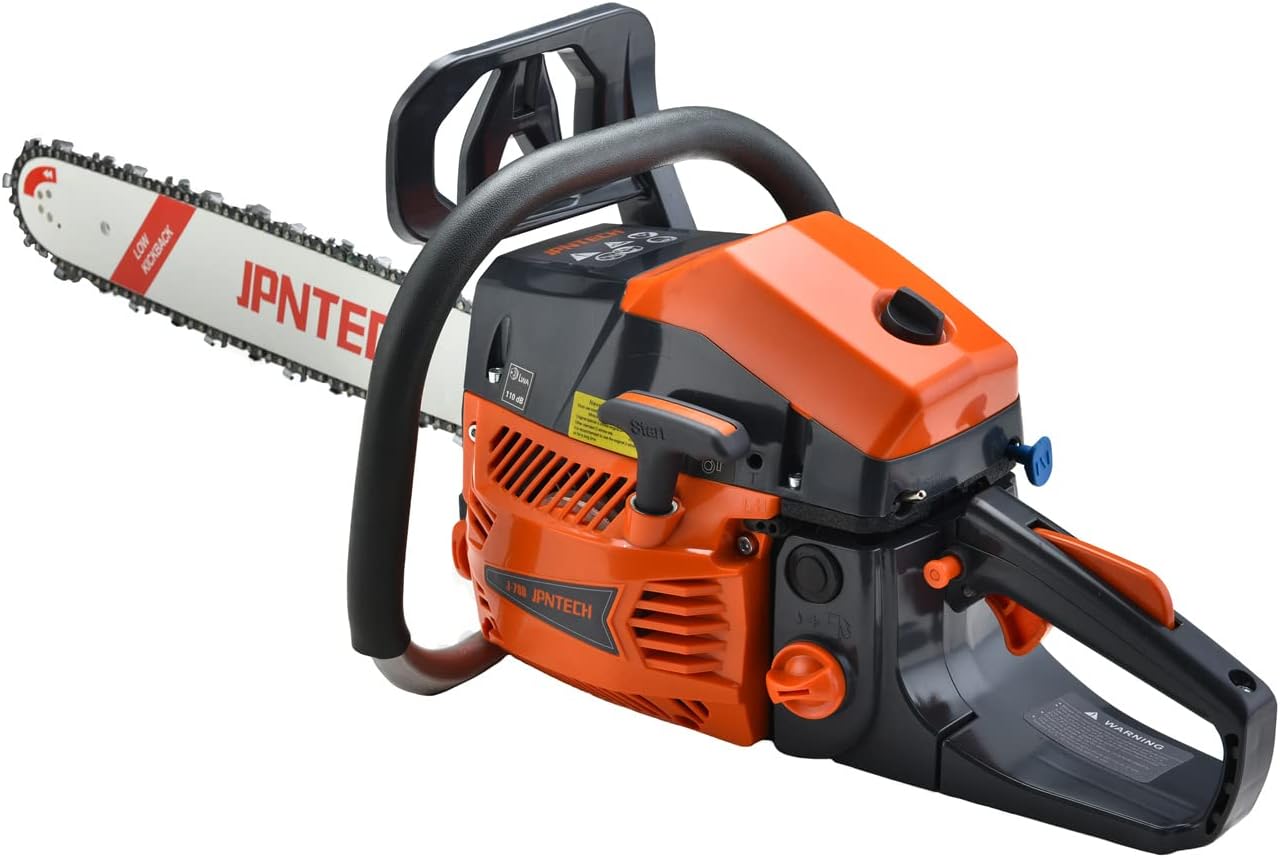 Amazon.com: Garwinner 6220G 62CC 2-Cycle Gas Powered Chainsaw, 20-Inch ...