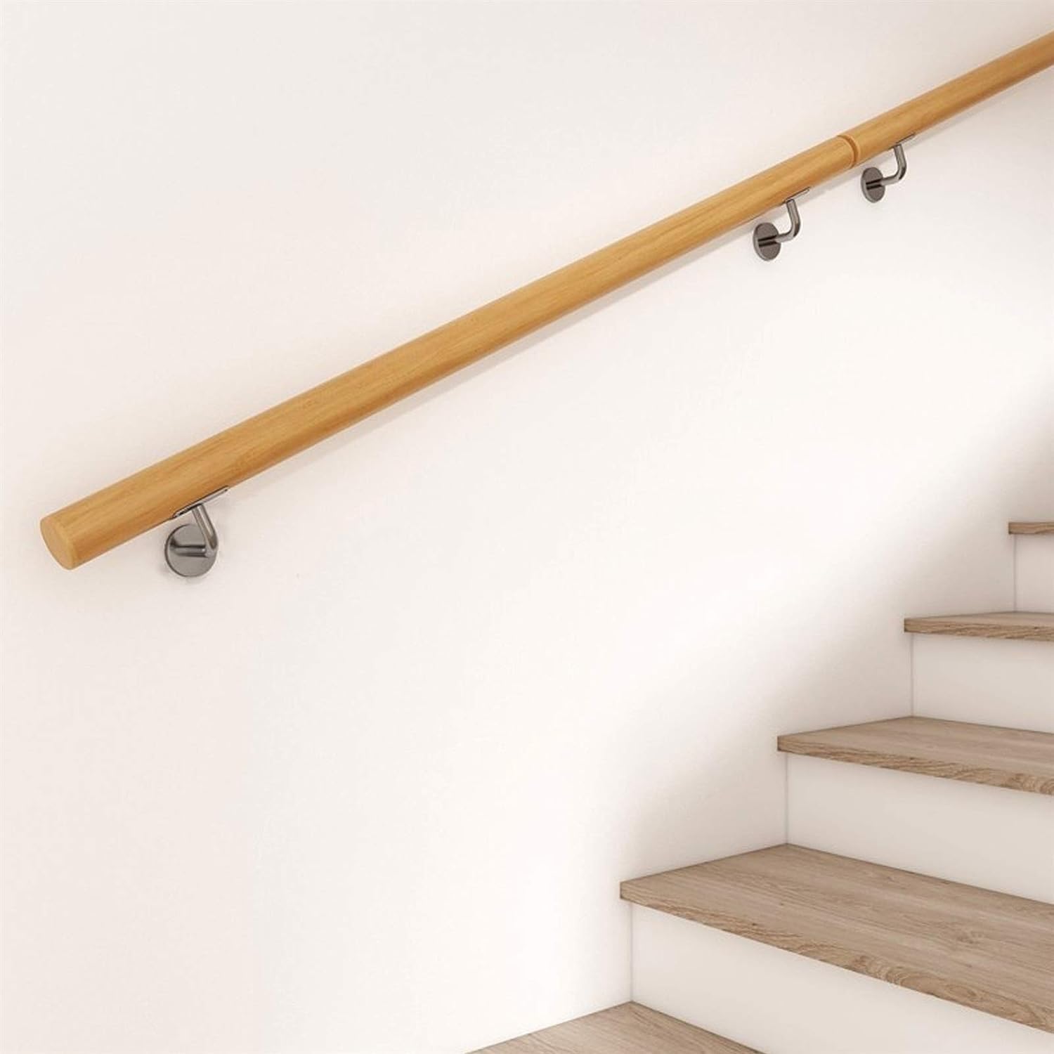 Handrails Pipe Solid Wood Handrails for Indoor Stairs,Wooden Stair ...