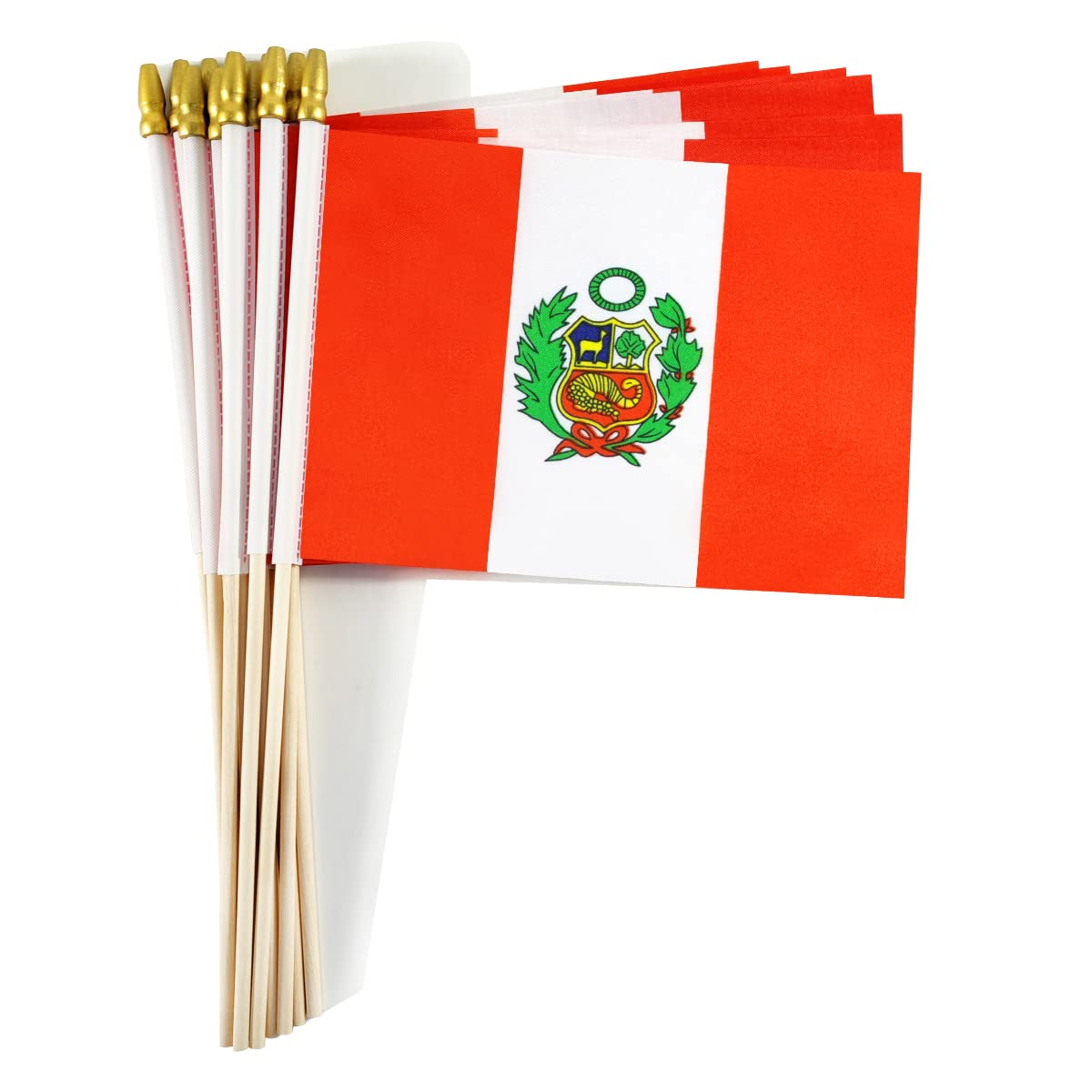 Amazon.com: QQSD Mini banderas de mano con bandera peruana de Perú ...