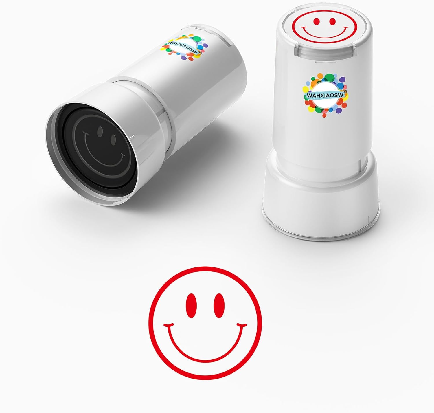 Amazon.com : Self-Inking Smiley Face Stamp for Teachers, Hand Stamps ...