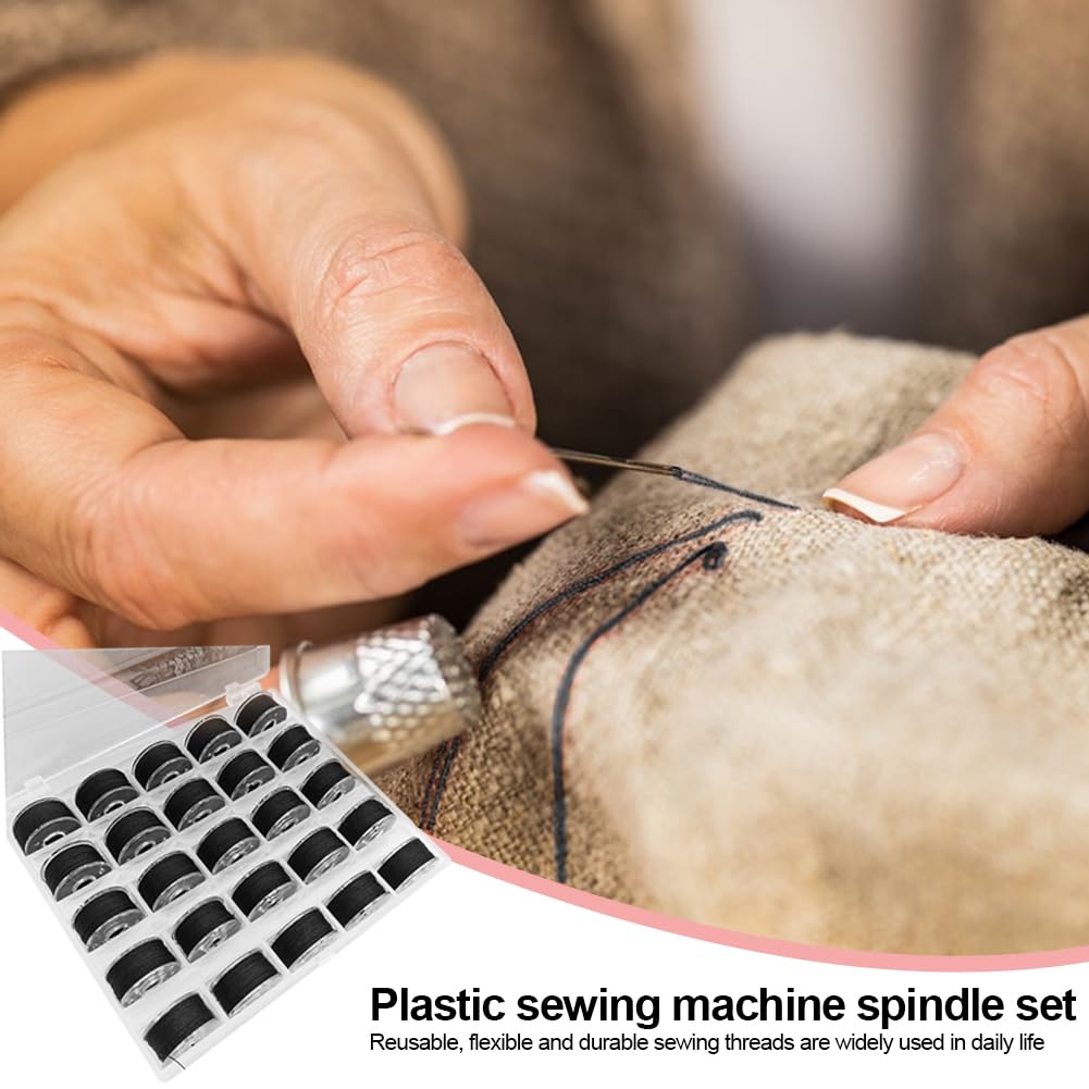 25Pcs Sewing Machine Bobbin Threads, Bobbins for Sewing Machine, Pre ...