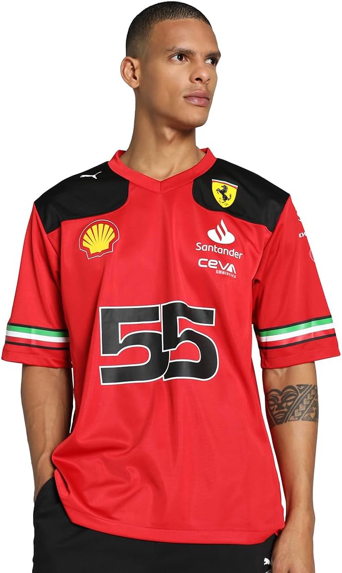 Amazon.com: Scuderia Ferrari Football Jersey Charles Leclerc - Red ...