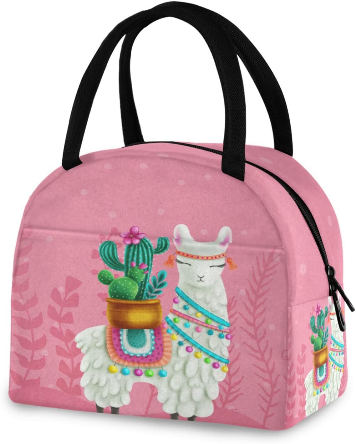 Amazon.com: ZZKKO Animal Llama 午餐袋盒 托特包 收納 午餐容器 絕緣拉鍊 膳食準備保冷袋 男女皆宜 家庭 學校 ...
