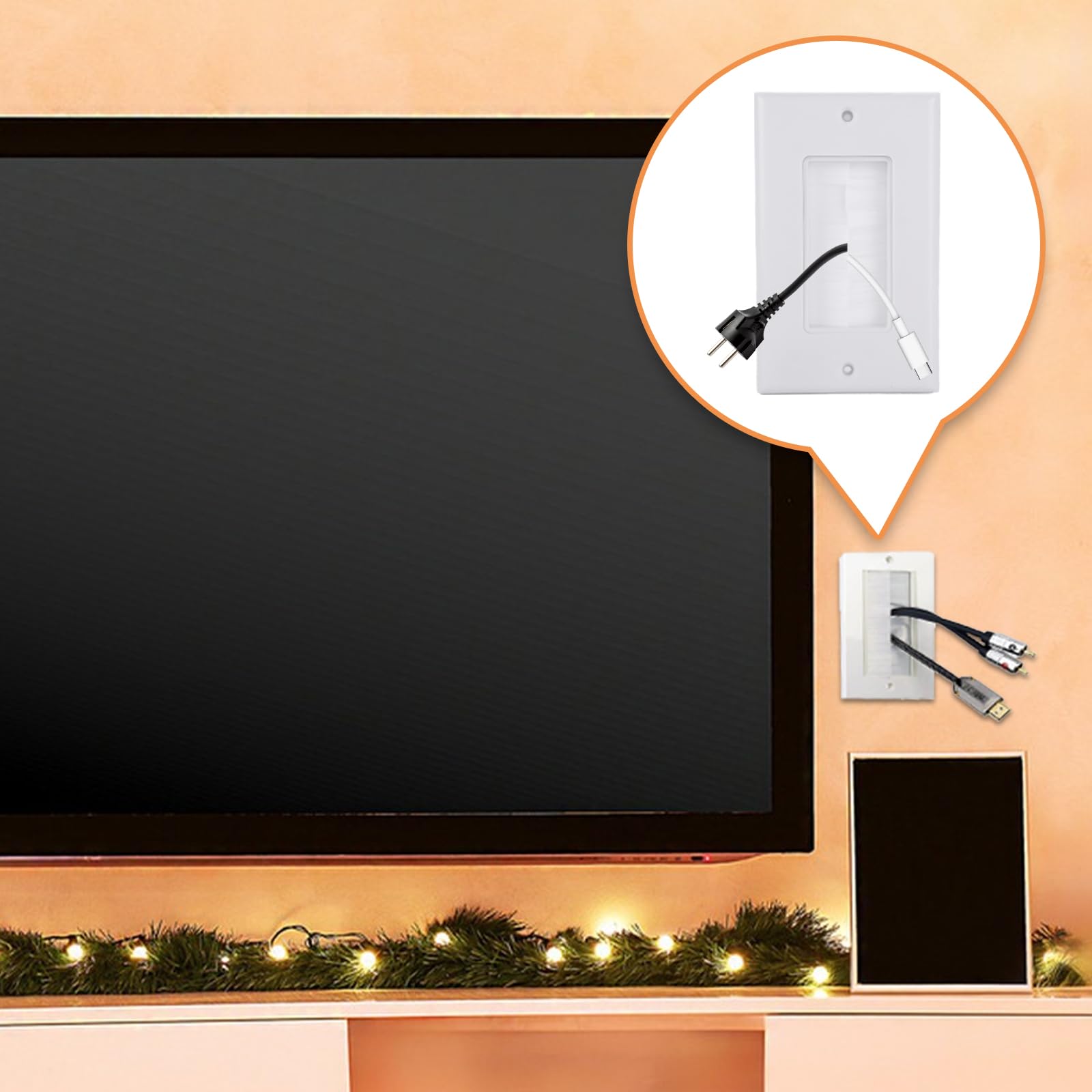 Snapklik.com : 24 Pack Single Gang Low Voltage Mounting Bracket, Flush ...