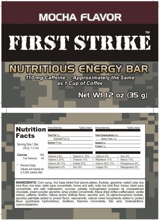 Amazon.com : Mini First Strike Energy Bars, Mini Size (1.2 oz.) Vitamin ...