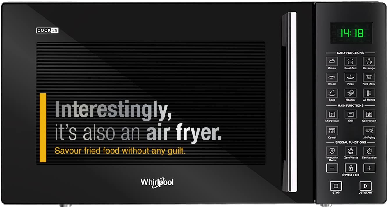 Whirlpool 29 Litres Convection Microwave Oven With 300 Plus Auto Cook ...