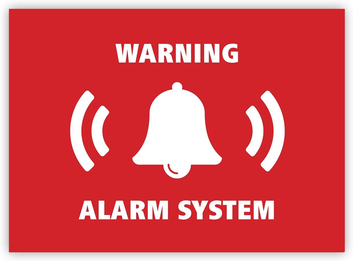 Ellis Graphix 2 x Self Adhesive Warning this Garage is Alarmed Sign ...