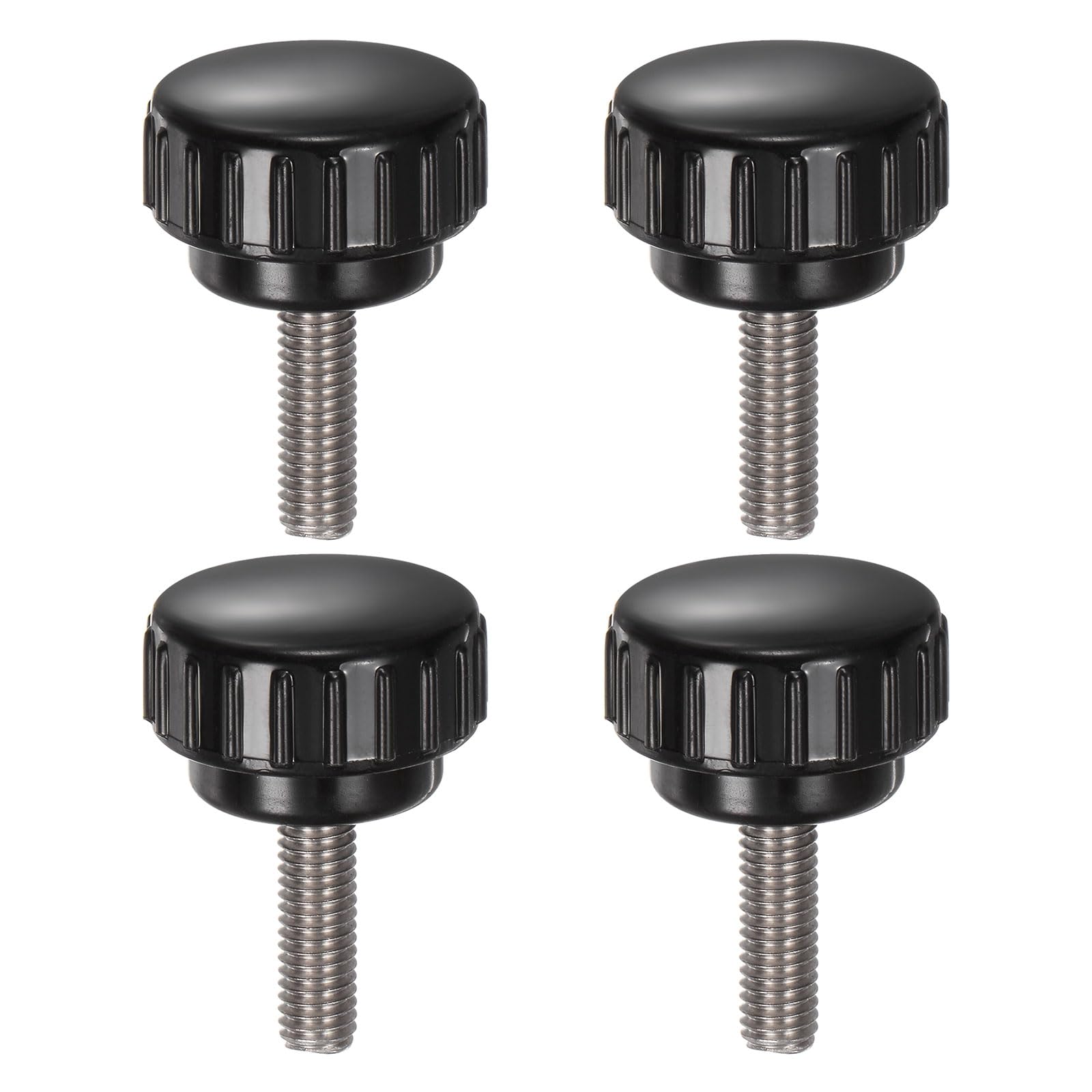 Amazon.com: uxcell 4pcs Knurled Clamping Knobs M6 x 20mm Metric 304 ...