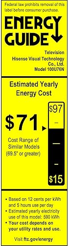 Amazon.com: Hisense 100-Inch Class U7 Series ULED 4K UHD Google Smart ...