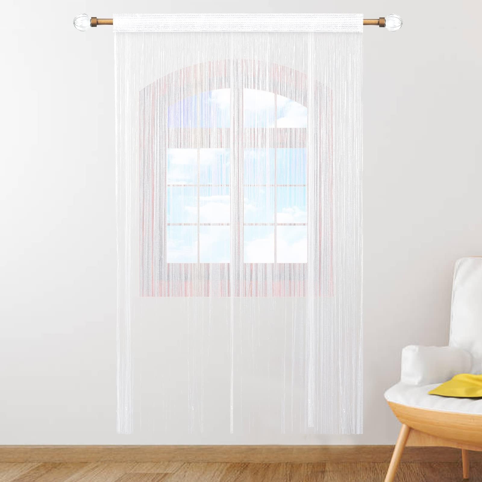 Thboxes String Door Curtains, Backdrop Curtain, Glitter Fly Screens for ...