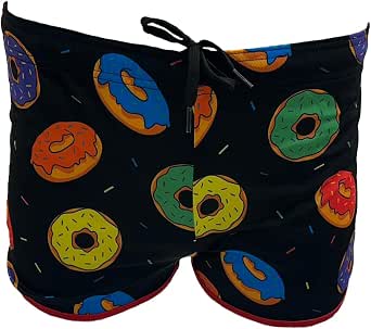 Amazon.com: UZZI Men's Running Shorts, Black, Donut Print : Clothing ...