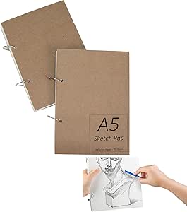 Amazon.com: CLOUDCLAMB - 2pcs, Sketch Pad, A5(5.9"x8.3") 200gsm,0.3mm ...