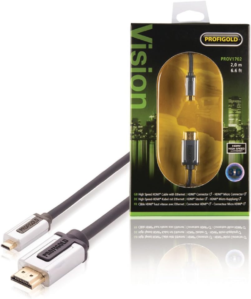 Profigold PROV1702 - Cable HDMI de alta velocidad con Ethernet, 2 m ...