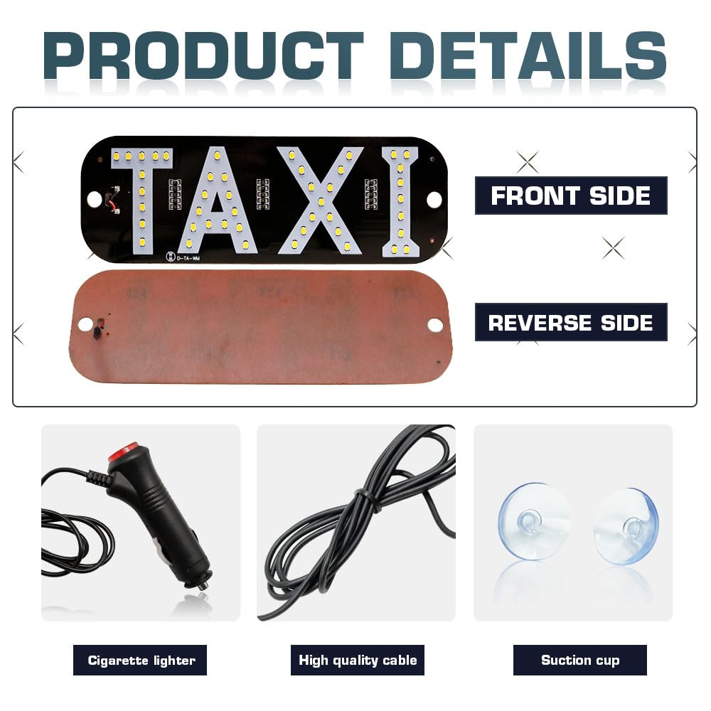 Snapklik.com : YSY Taxi Light, Taxi LED Sign Decor, Taxi LED Light Logo ...