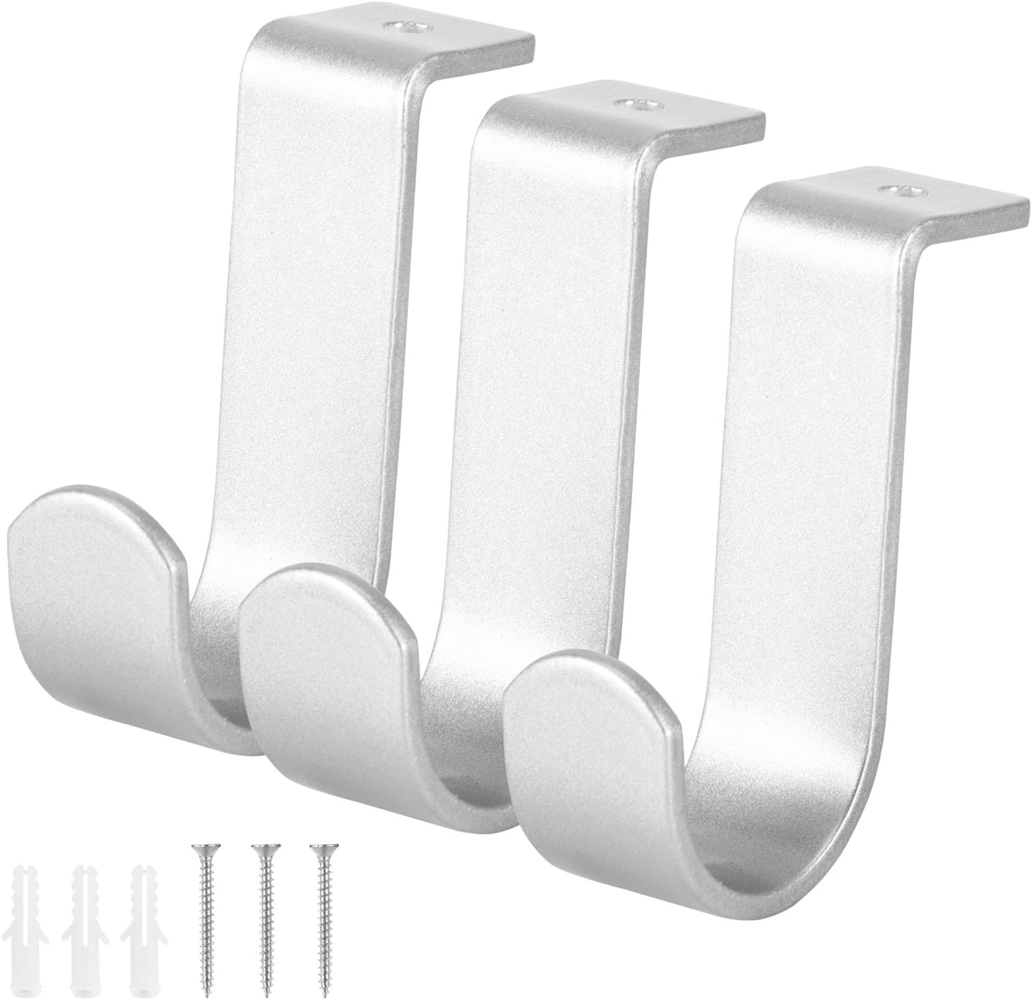 Amazon.com: 3pcs Curtain Rod Ceiling-Mount Bracket, Metal Single ...