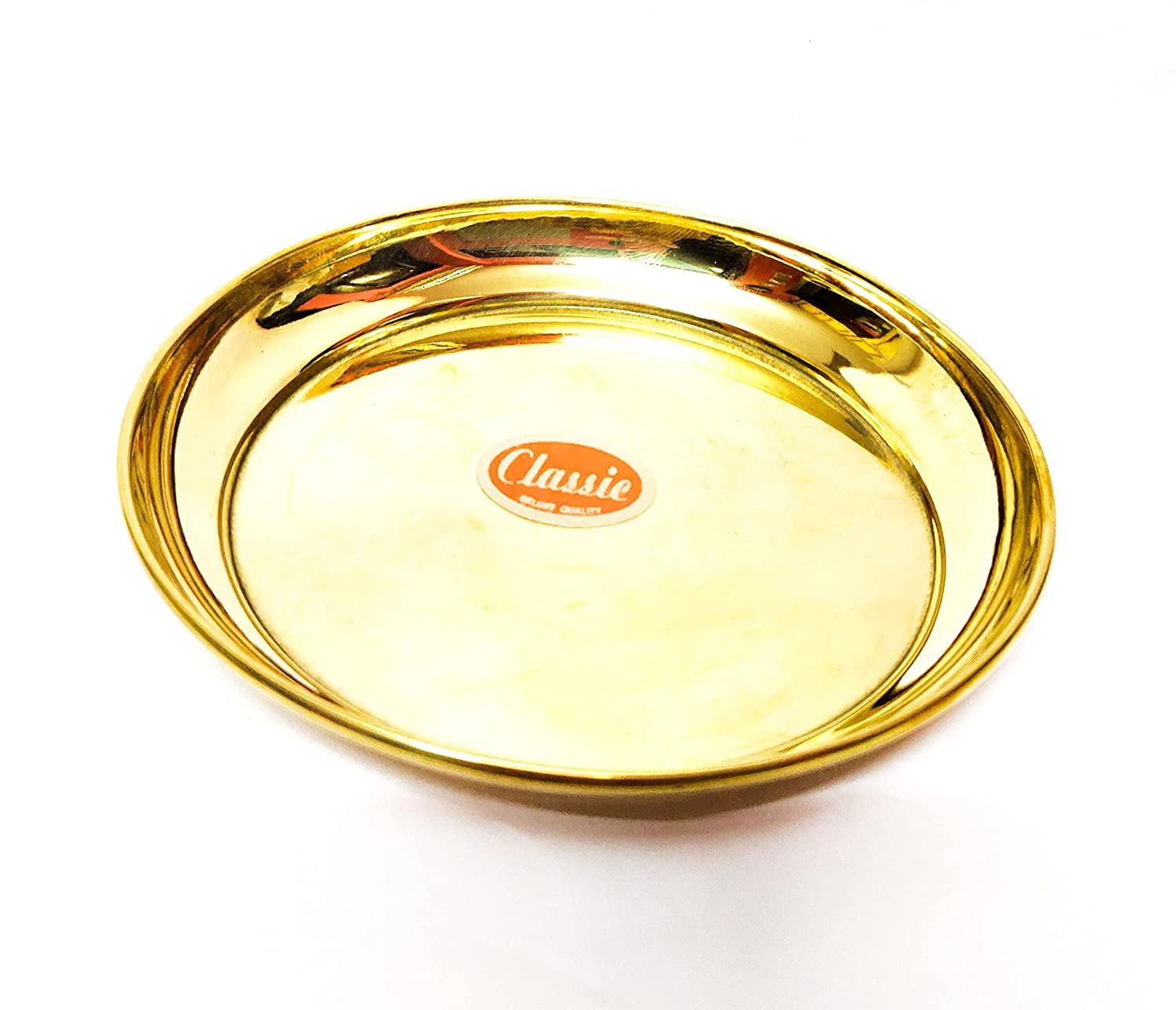 Buy Pure Brass Prasad Plate for puja/Diwali/Bhog thali Deepak Diya Oil ...