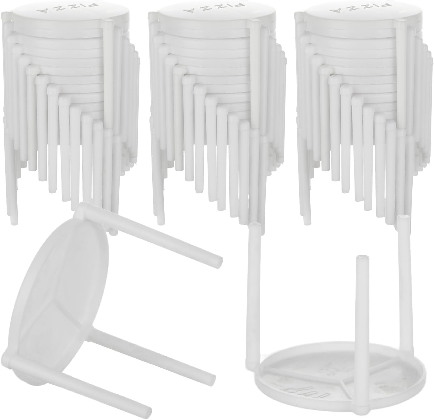 Amazon.com: 500Pcs Pizza Saver Stand, White Plastic Tripod Stack for ...