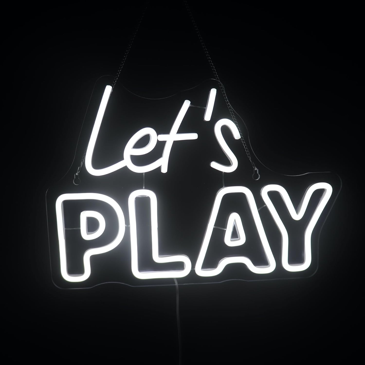 Let's Play Neon Sign Led Decorative Light Up Signs for Home Kid's Play ...