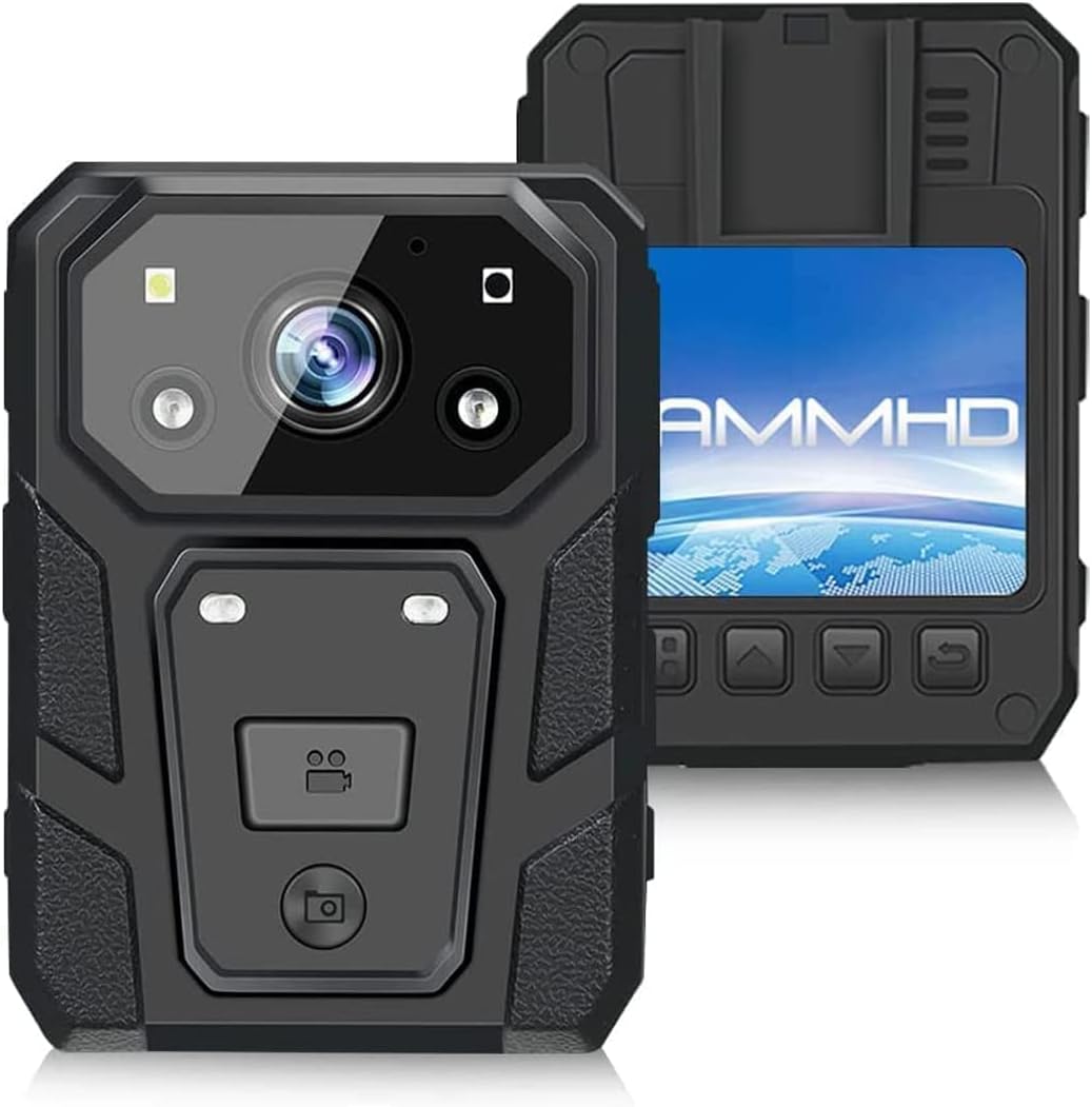 CAMMHD 1296P HD Body Camera with Audio and Video Recording 15Hours ...
