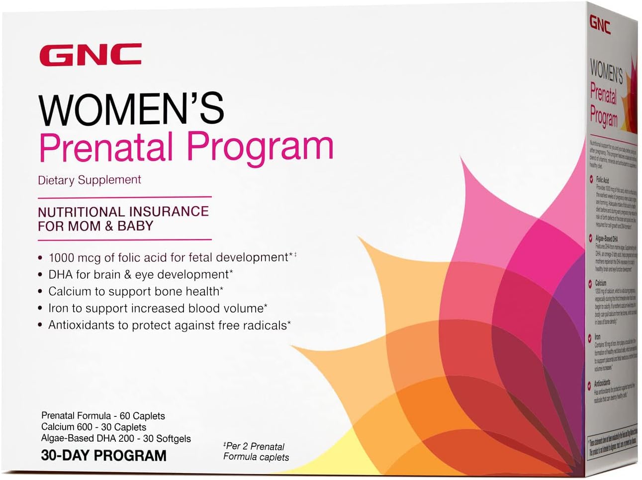 Amazon.com: GNC Women's Prenatal Program | Daily Supplement System ...
