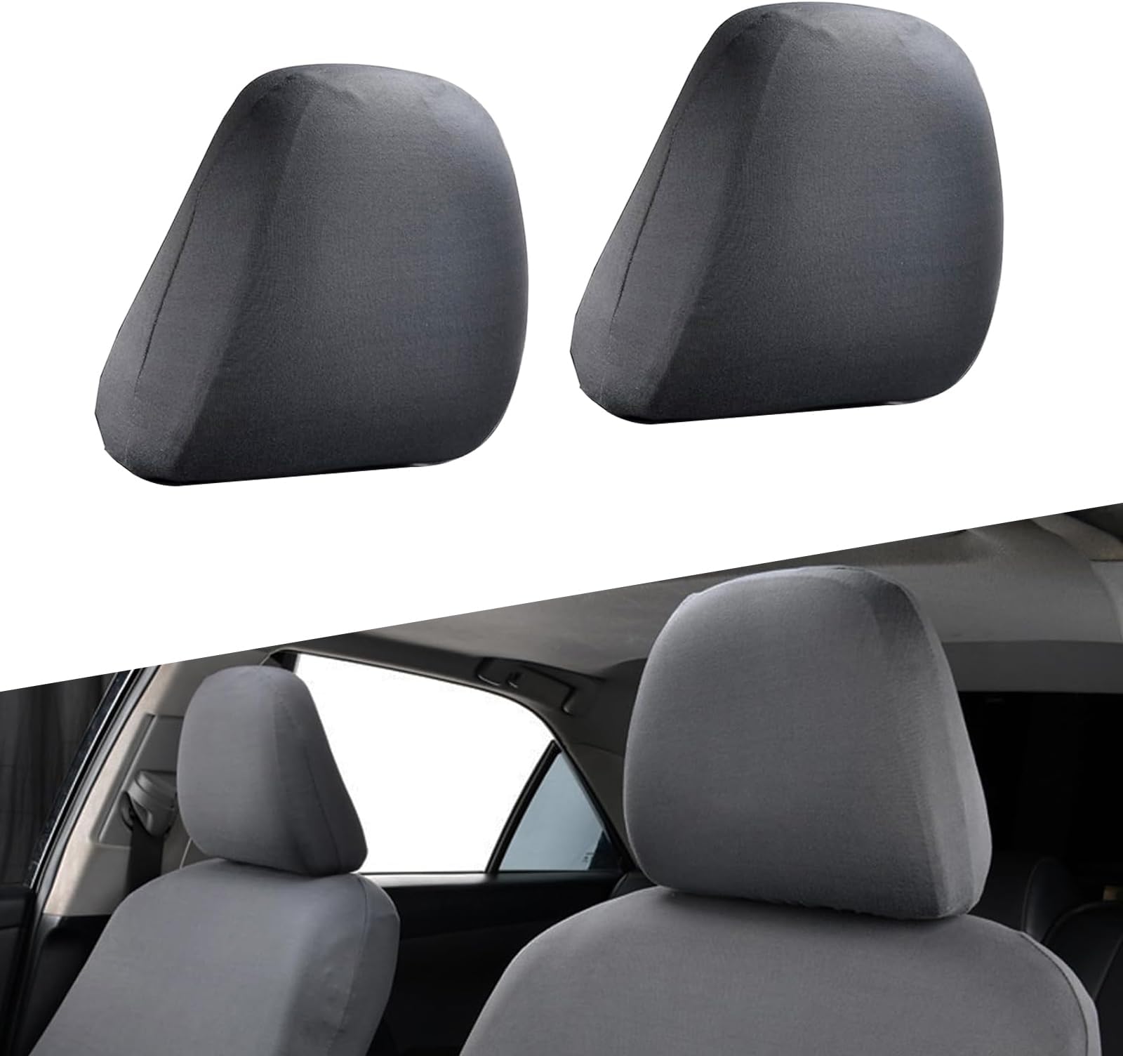 Amazon.com: Yumfugu Pack-2 Car Seat Headrest Covers, Soft Dust-Proof Protector Covers, Seat ...