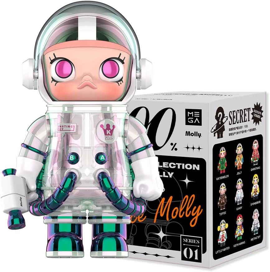 Amazon | POPMART MEGA コレクション 100％ SPACE MOLLY シリーズ 1 ピース | ロボット・子ども向け ...