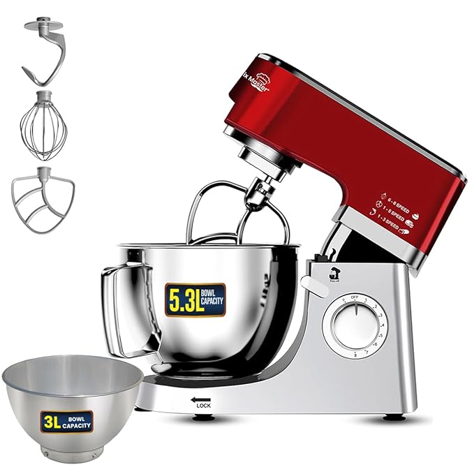 Buy INALSA Stand Mixer 1500W |Digital Preset |100% Pure Copper Motor| 5 ...