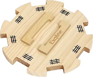 Amazon.com: Exqline Wooden Hub for Mexican Train Dominoes with Felted ...
