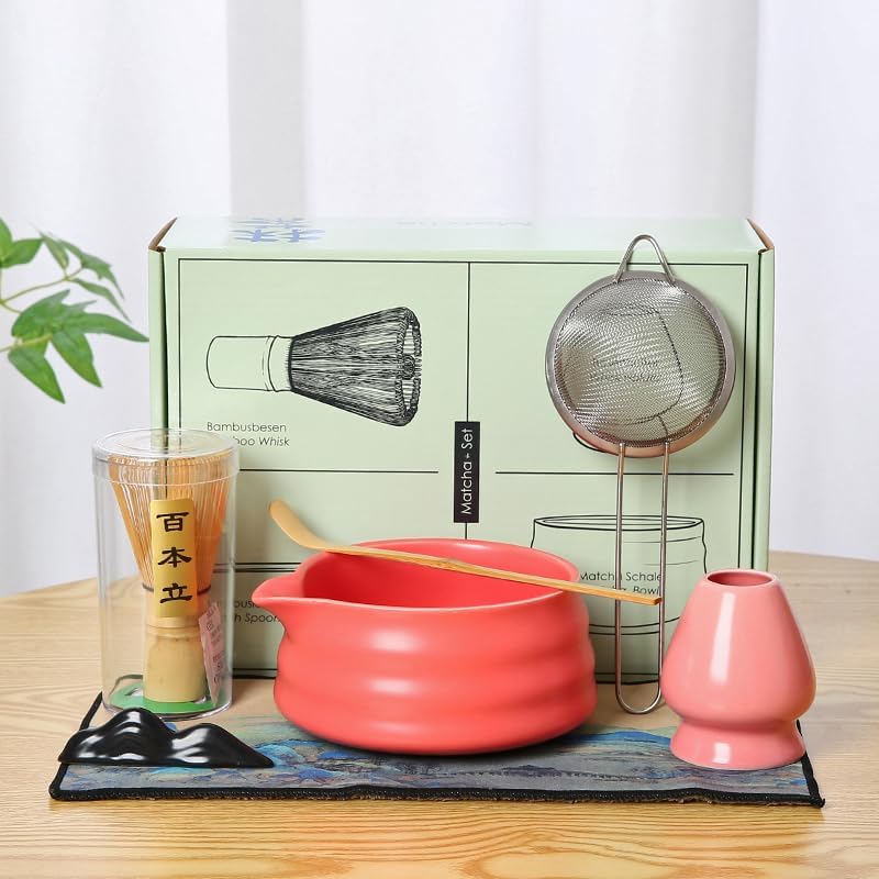 Amazon.com: 7pcs Complete Matcha Tea Set, Japanese Ceremonial Matcha ...